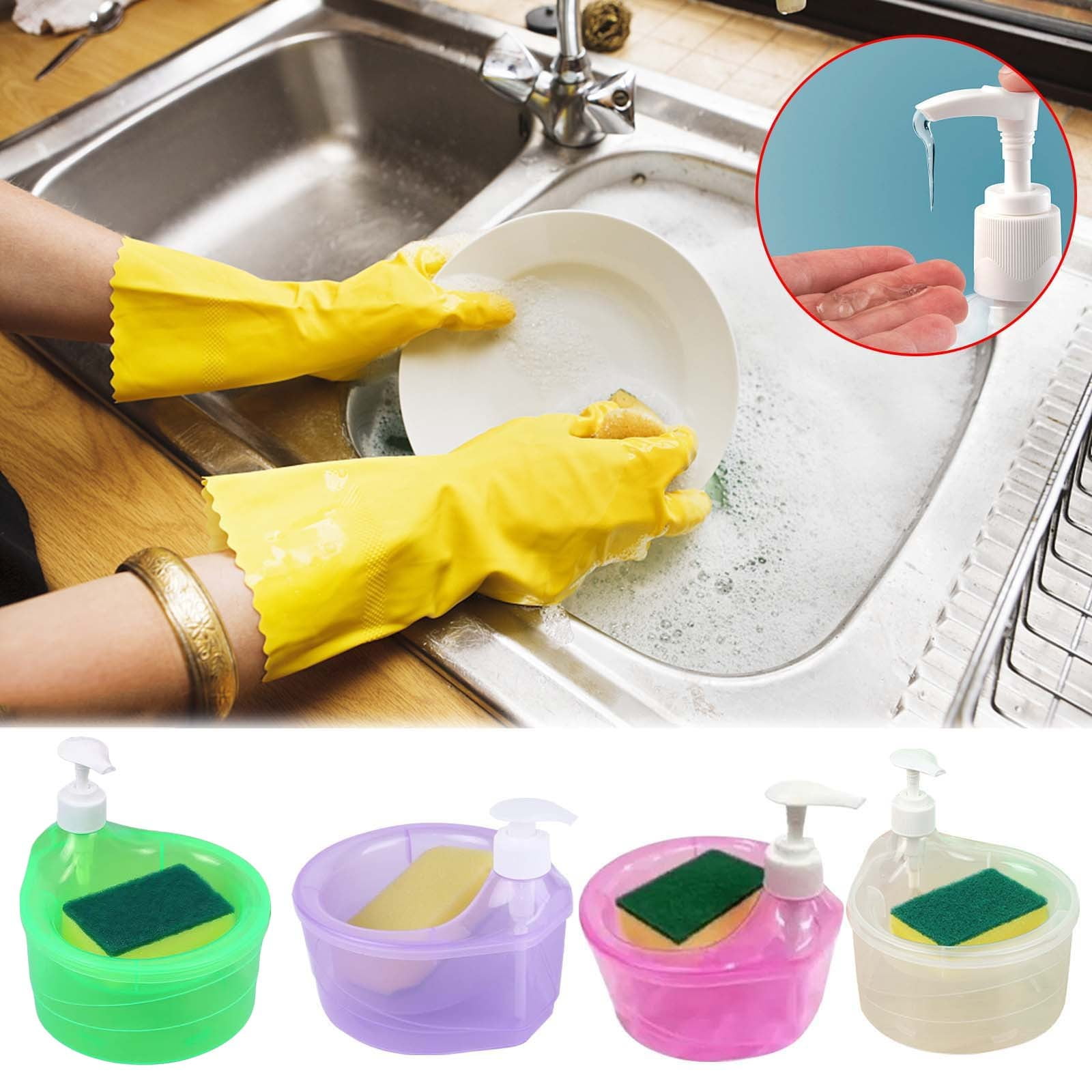 Automatic Soap Dispenser, Kitchen Liquid Sponge, Press Activated ...