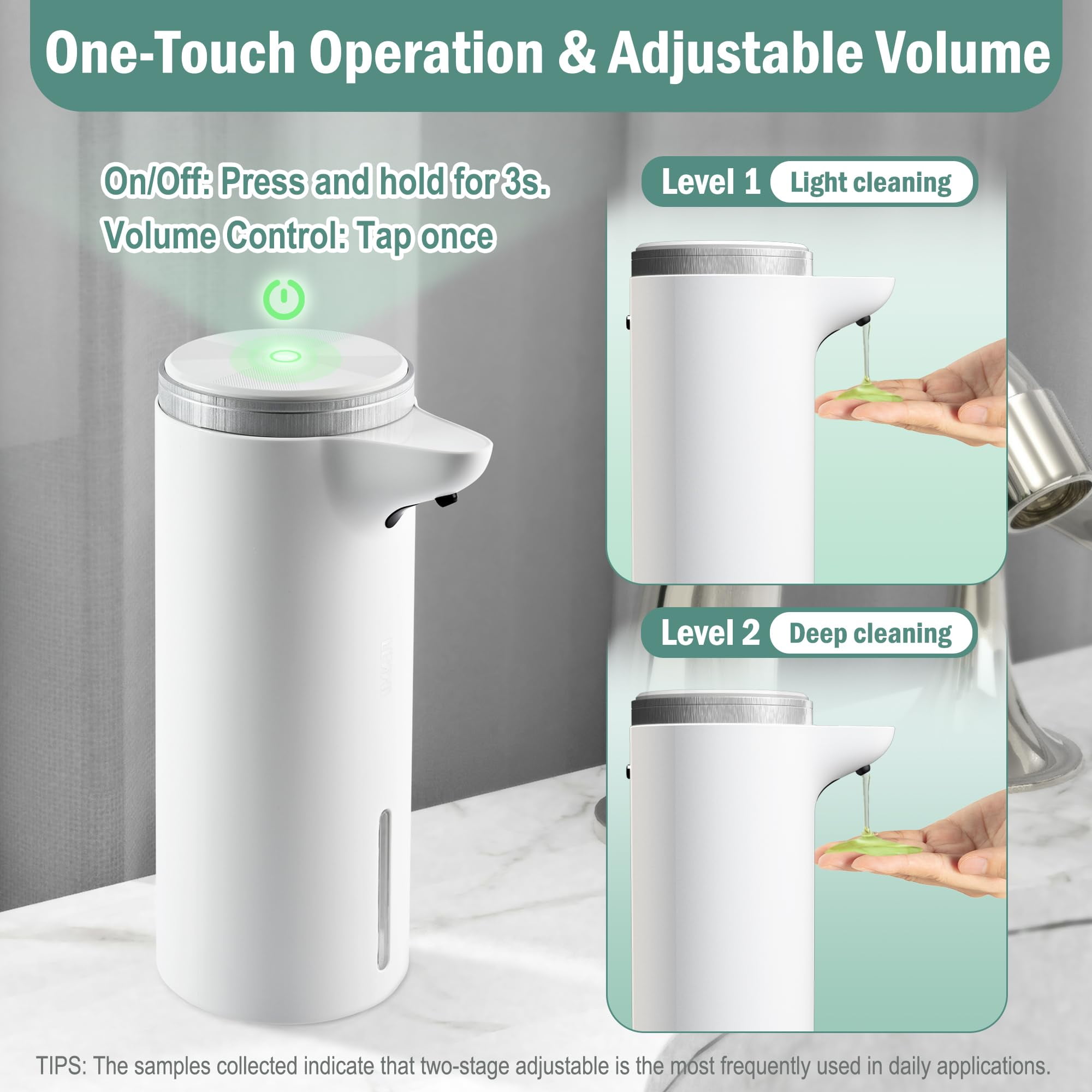 Automatic Soap Dispenser Touchless - Shampoo and Conditioner Dispenser ...