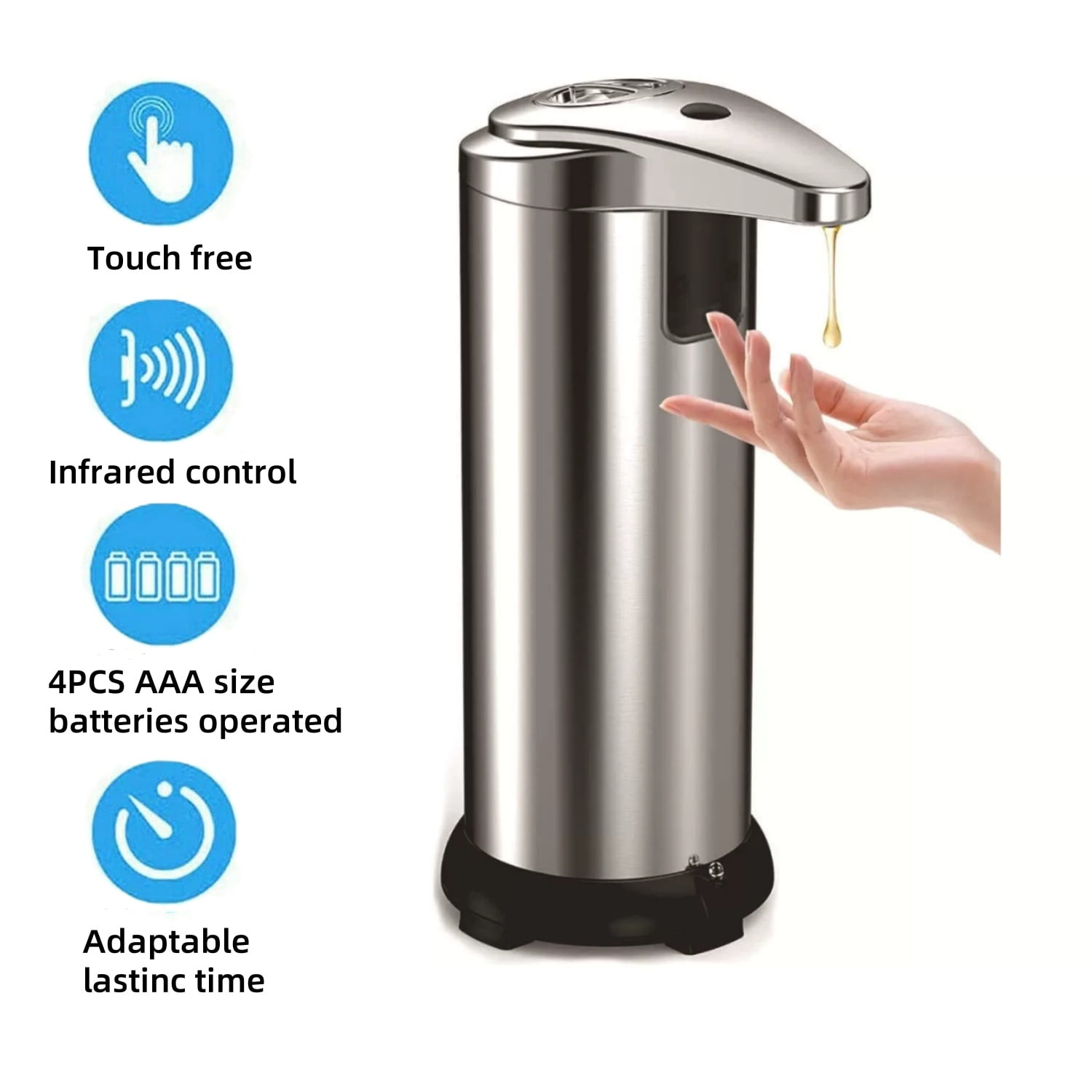 Automatic Soap Dispenser,Touchless Stainless Soap Dispenser for Restaurant, Bathroom, Kitchen ...