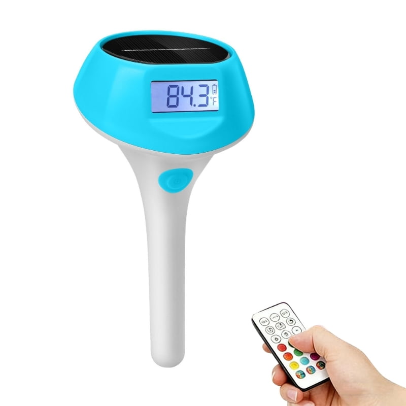 Automatic Solar Powered Blue Pool Thermograph Light For Garden ...