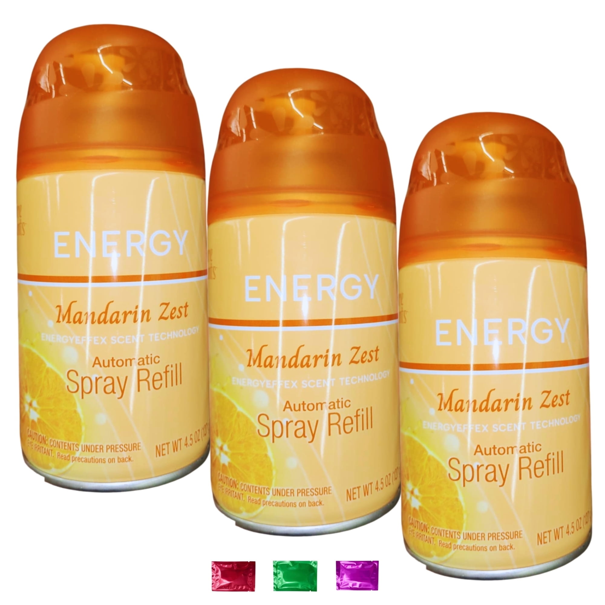 Automatic Spray Refill Mandarin Zest Energy Scent 4.5 Oz 3 Pack ...