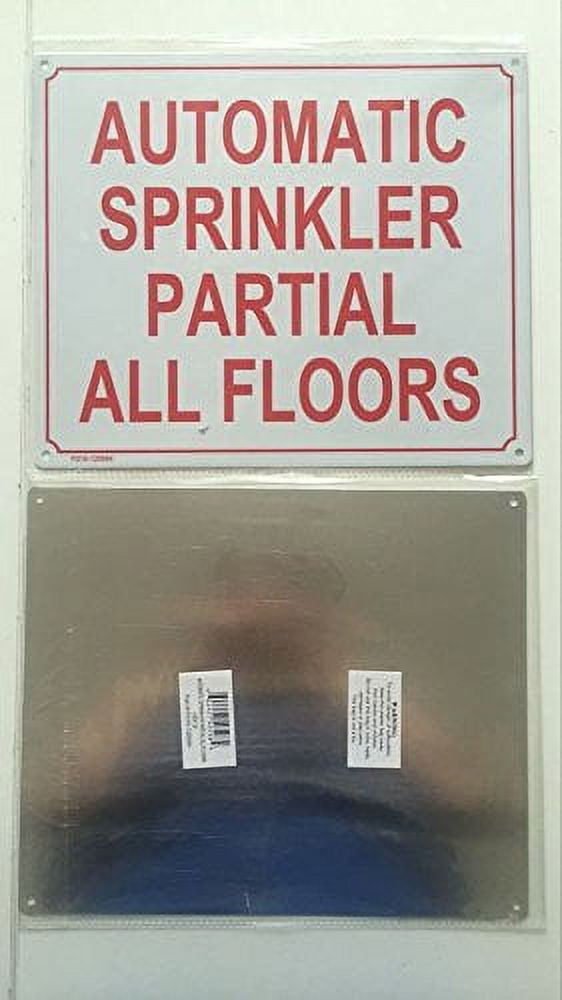Automatic Sprinkler Partial All Floors Sign (Aluminium 10X12 -Rust Free ...