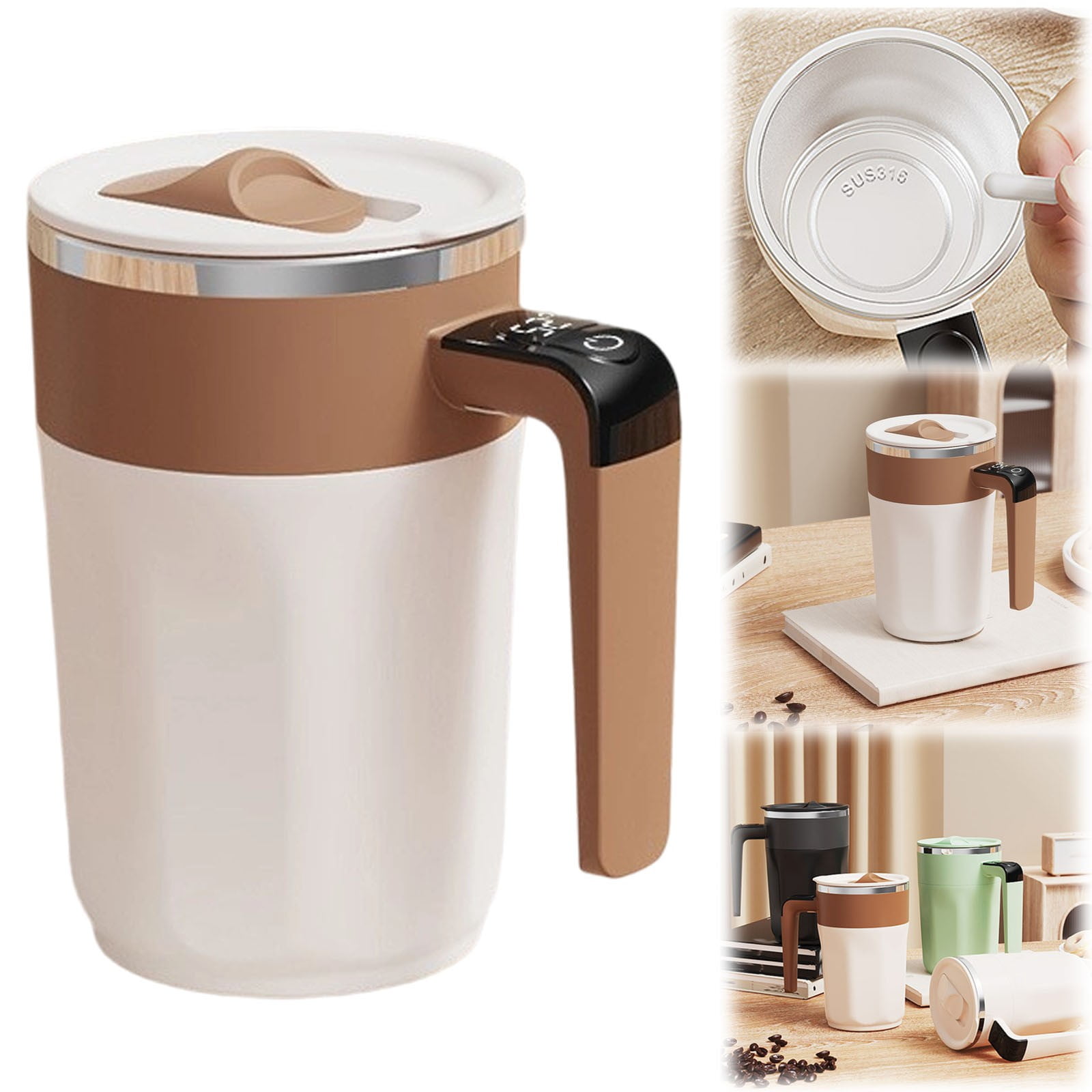 Automatic Stirring Coffee Cup with Temperature Display, 2026 New ...