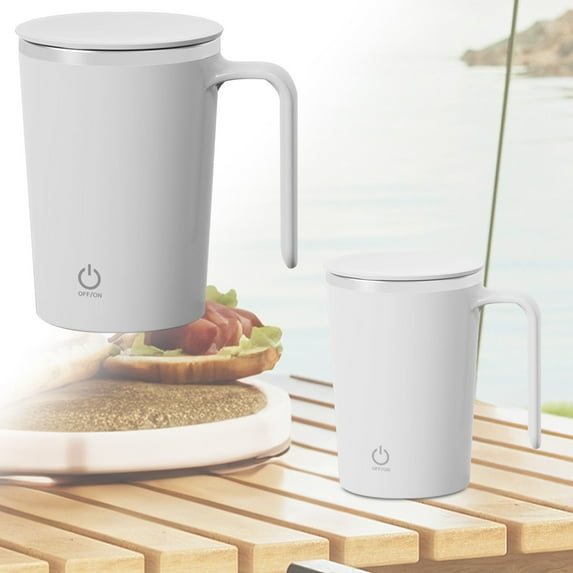 Automatic Stirring Coffee Cup with Temperature Display, Magnetic ...