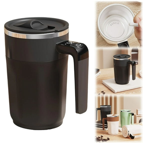 Automatic Stirring Coffee Mug With Temperature Display Rechargeable ...
