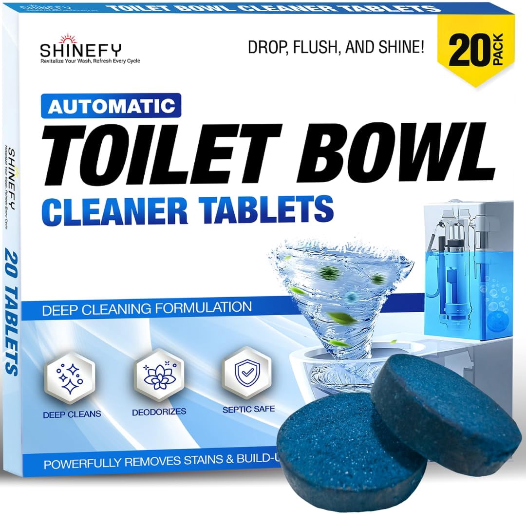 Automatic Toilet Bowl Cleaner Tablets – 20 Tabs - Blue Gel Toilet Tank ...