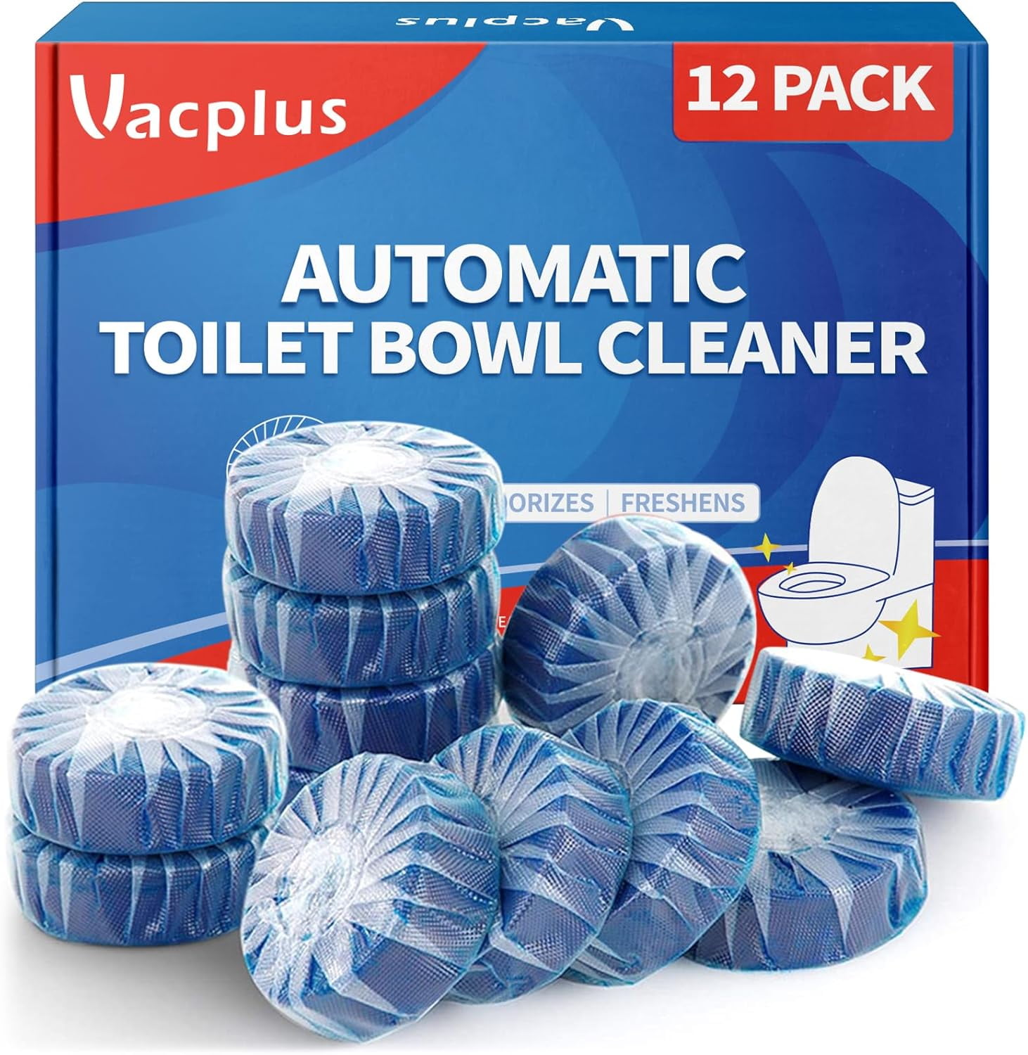 Automatic Toilet Bowl Cleaner Tablets, Bathroom Tank (12 PACK), VA-T165 ...