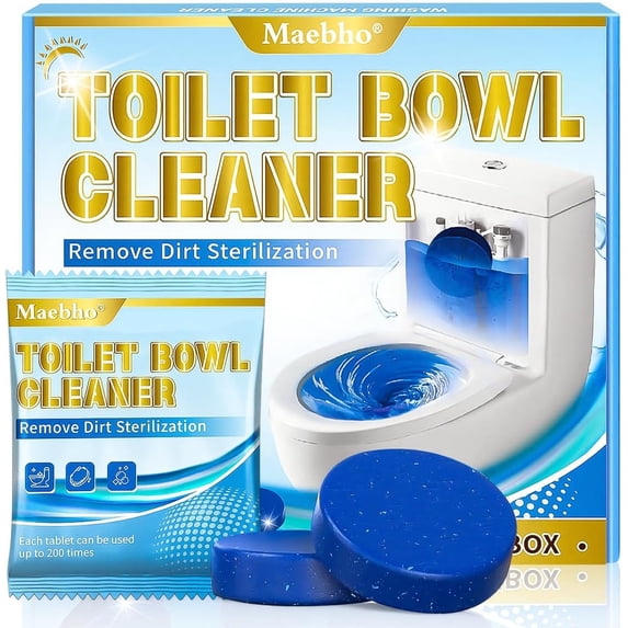 Automatic Toilet Bowl Cleaner Tablets,Blue Gel In-Tank Cleaner, Removes ...