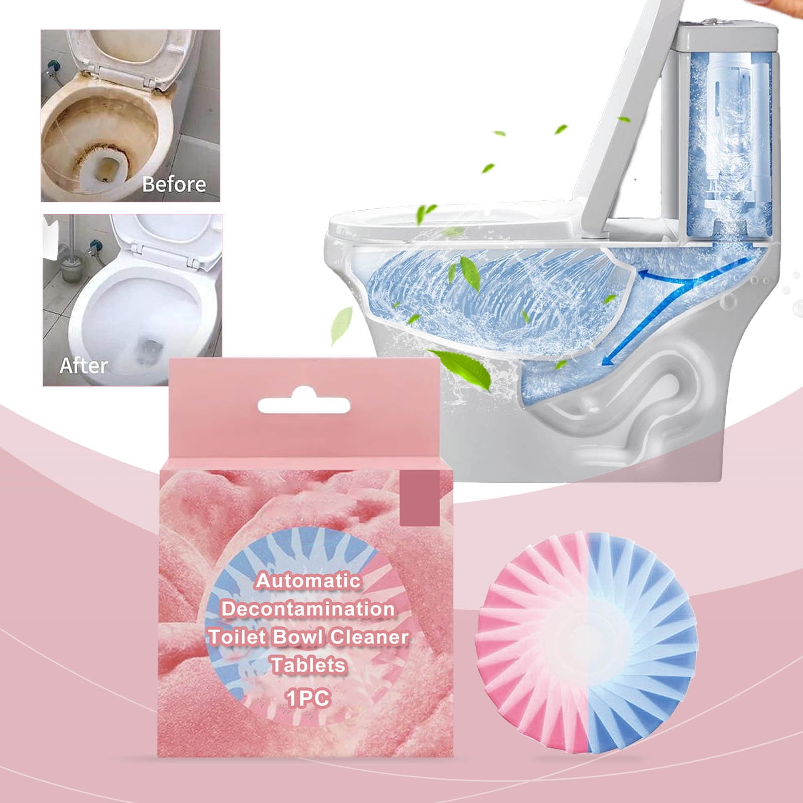 Christmas Clearance Automatic Toilet Bowl Cleaner Tablets: Long-Lasting 3-Month Deodorizing ...