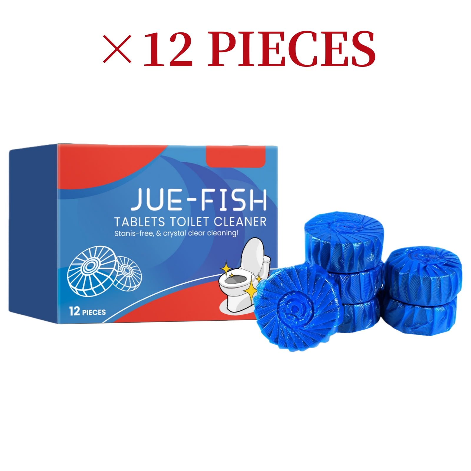 Automatic Toilet Cleaner Tablets, Blue Toilet Tank Cleaner & Long ...