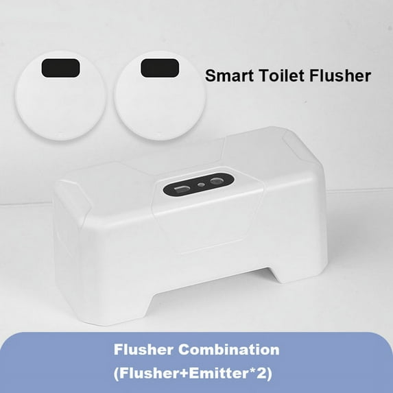 Automatic Toilet Flush Button+2 x Transmitter Toilet Flusher ...