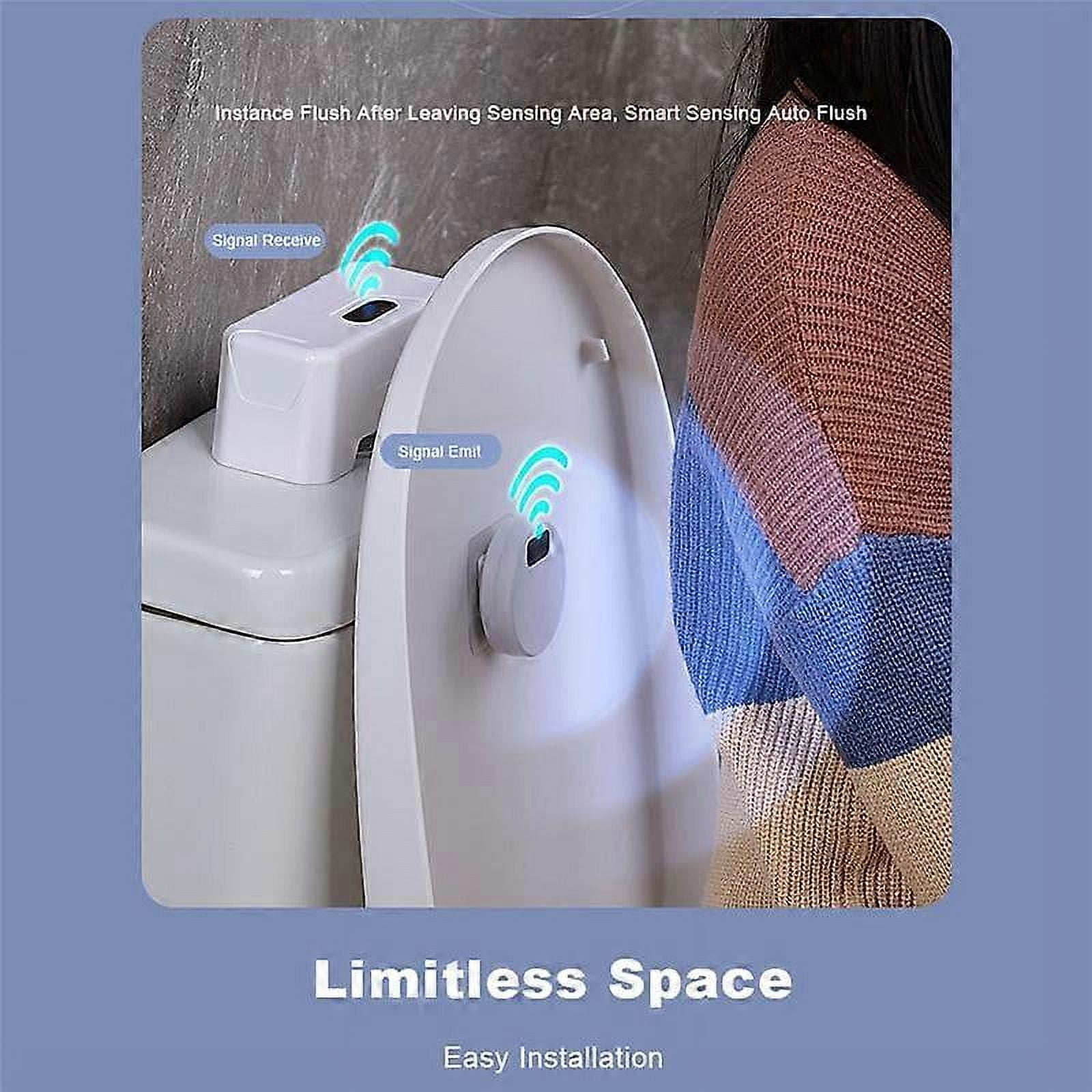 Automatic Toilet Flush Button+Wireless Transmitter Toilet Flusher ...