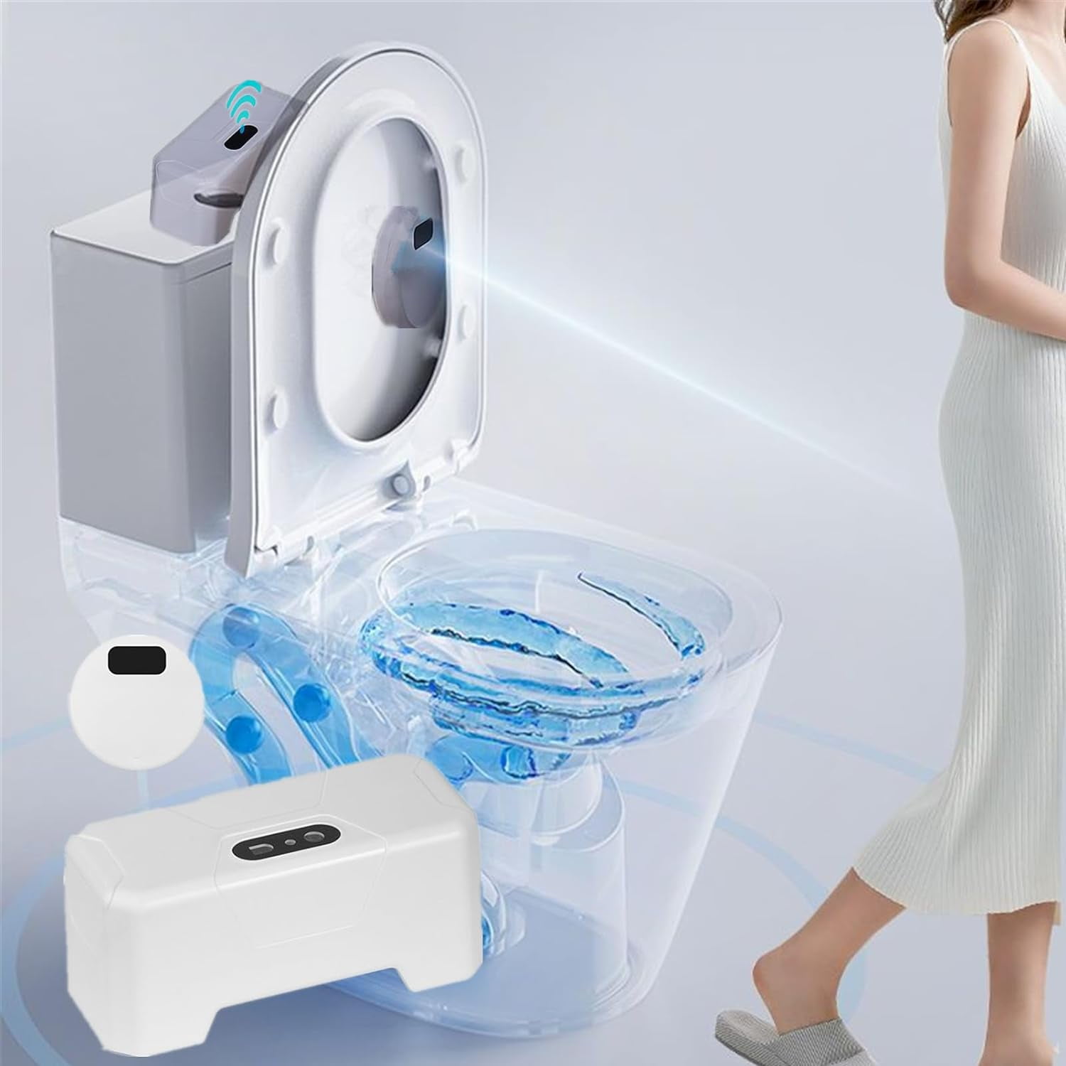 Automatic Toilet Flusher, 2023 Upgraded Touchless Toilet Flush Kit ...