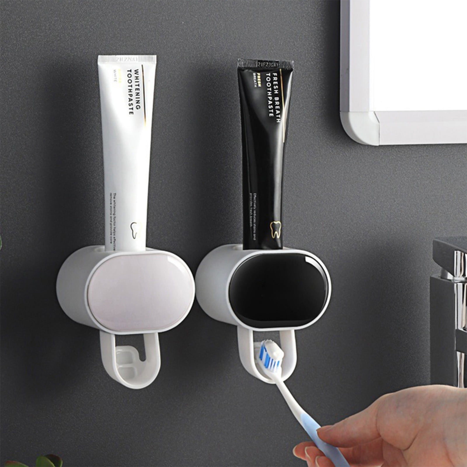 Automatic Toothpaste Dispenser, Wall Mount Hands Free Plastic Squeezer ...