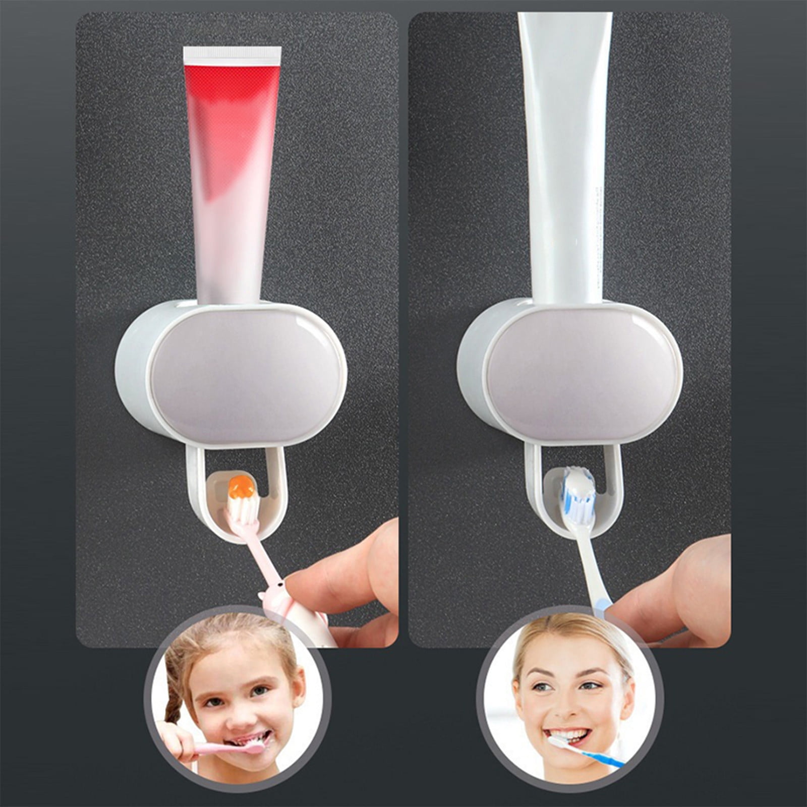 Automatic Toothpaste Dispenser Wall Mount, Hands-Free Plastic Squeezer ...