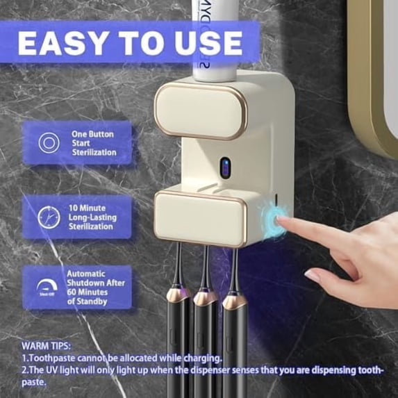 Automatic Toothpaste Dispenser,Wall Mounted Electric Toothpaste ...
