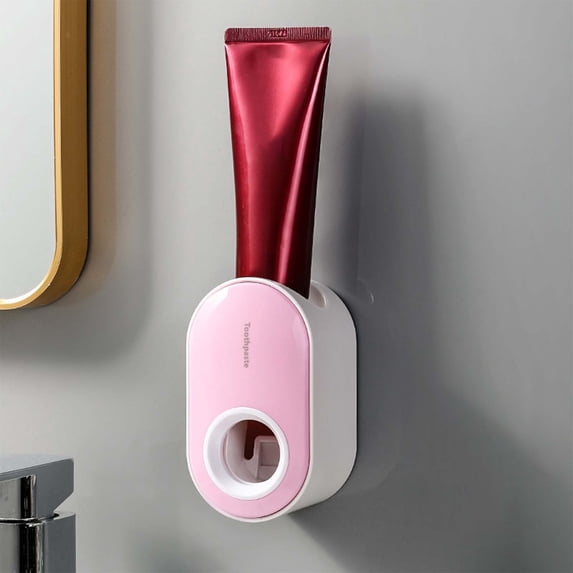 Automatic Toothpaste Dispenser Wall Mounted - Plastic No-Drill Push ...