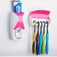 Automatic Toothpaste Dispenser with 5 Slot Toothbrush Holder, Wall ...