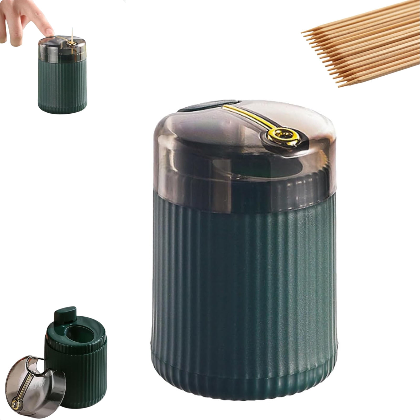Automatic Toothpick Dispenser, Push Button Toothpick Holder Pops Out ...