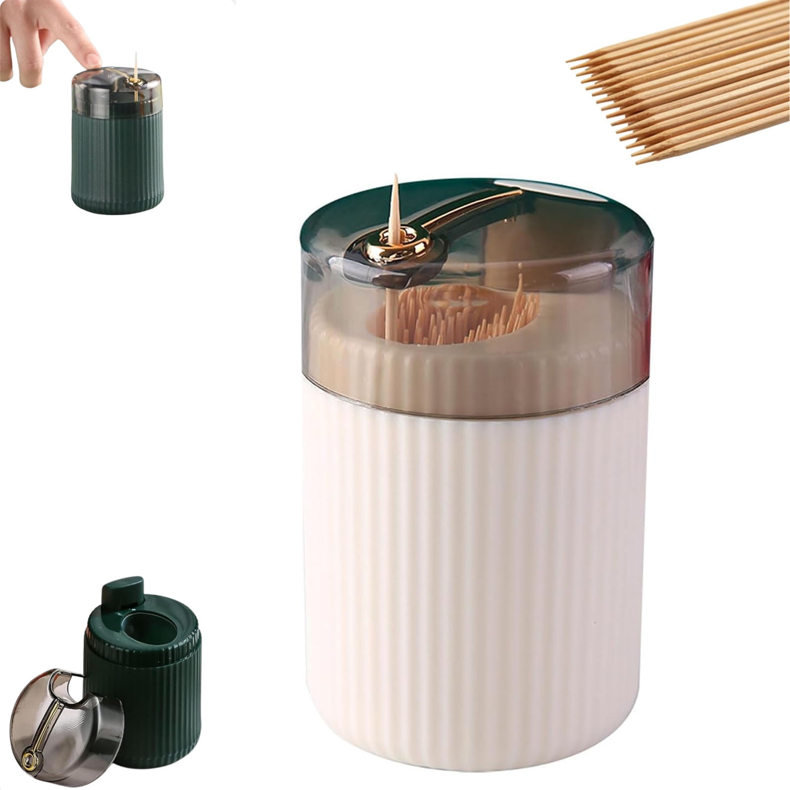 Automatic Toothpick Dispenser, Push Button Toothpick Holder Pops Out ...