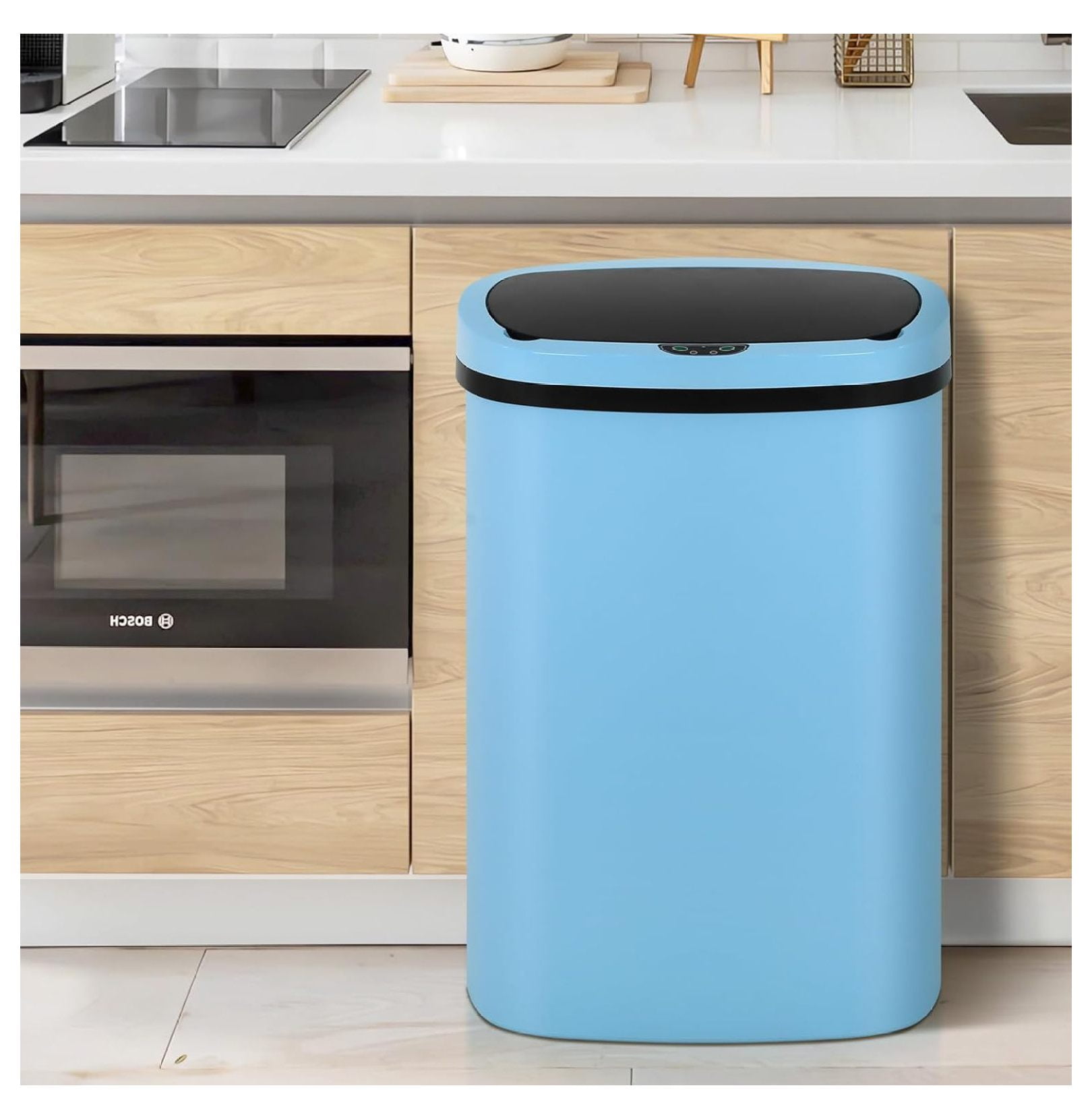 Automatic Trash Can 13 Gallon Garbage Can with Lid Plastics Large ...