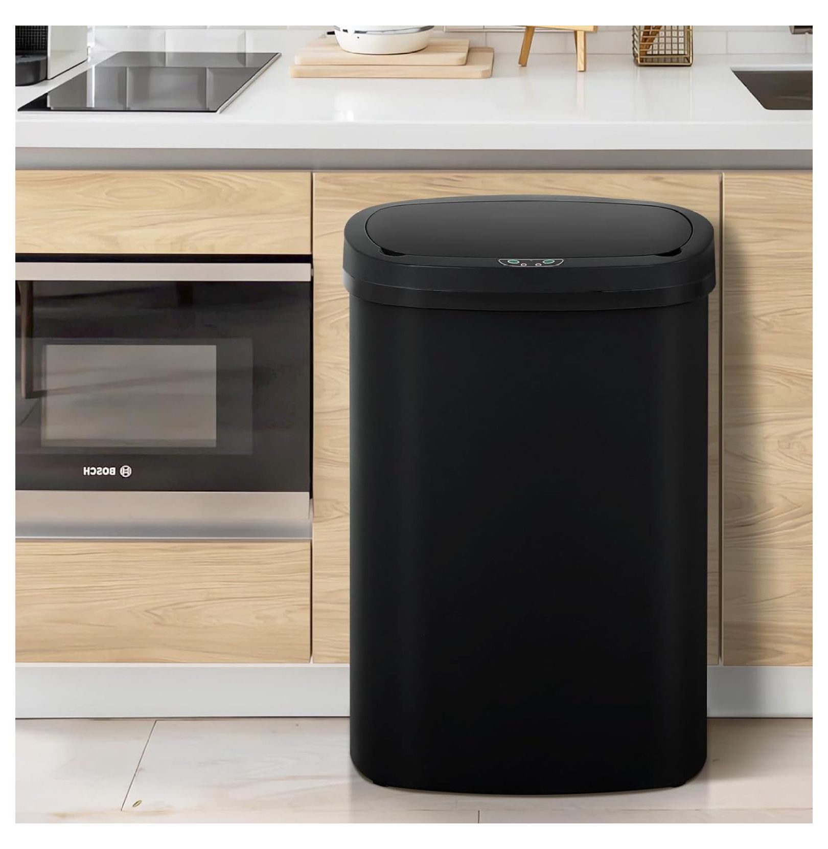 Automatic Trash Can 13 Gallon Garbage Can with Lid Plastics Large ...