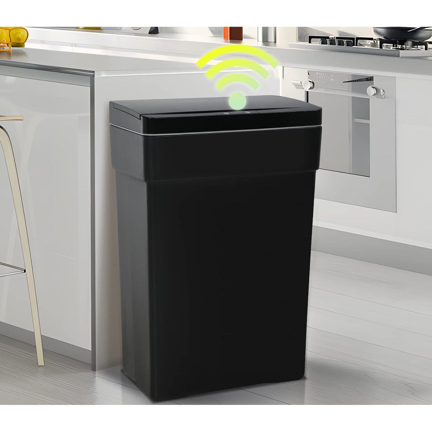 Automatic Trash Can 13 Gallon Kitchen Garbage Can, Plastic Large ...