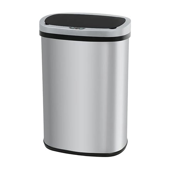 Automatic Trash Can, 13 Gallon Touchless Sensor Bin, 50L Stainless ...