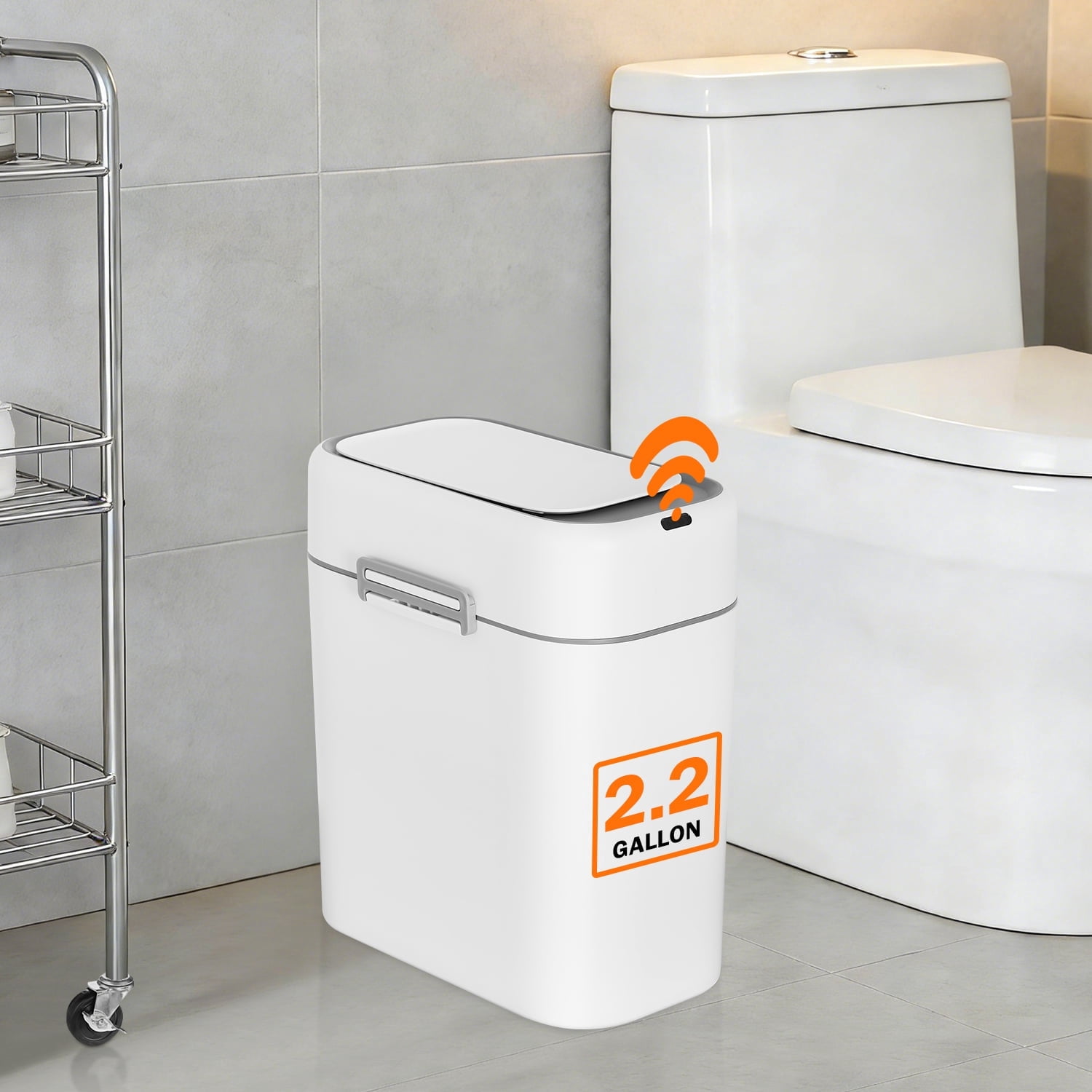 Automatic Trash Can with lid，2.2 Gallon Small Trash Can Smart Touchless ...