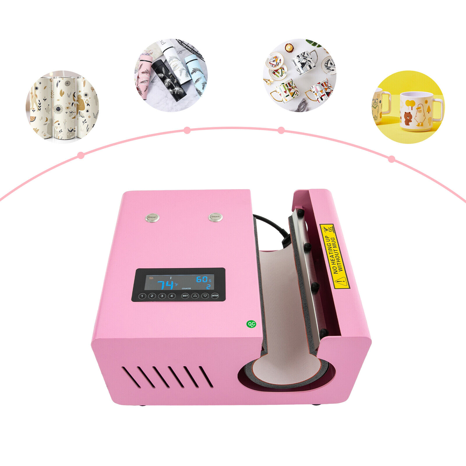 Automatic Tumbler Heat Press Machine, Electric Mug Press Heat Machine ...