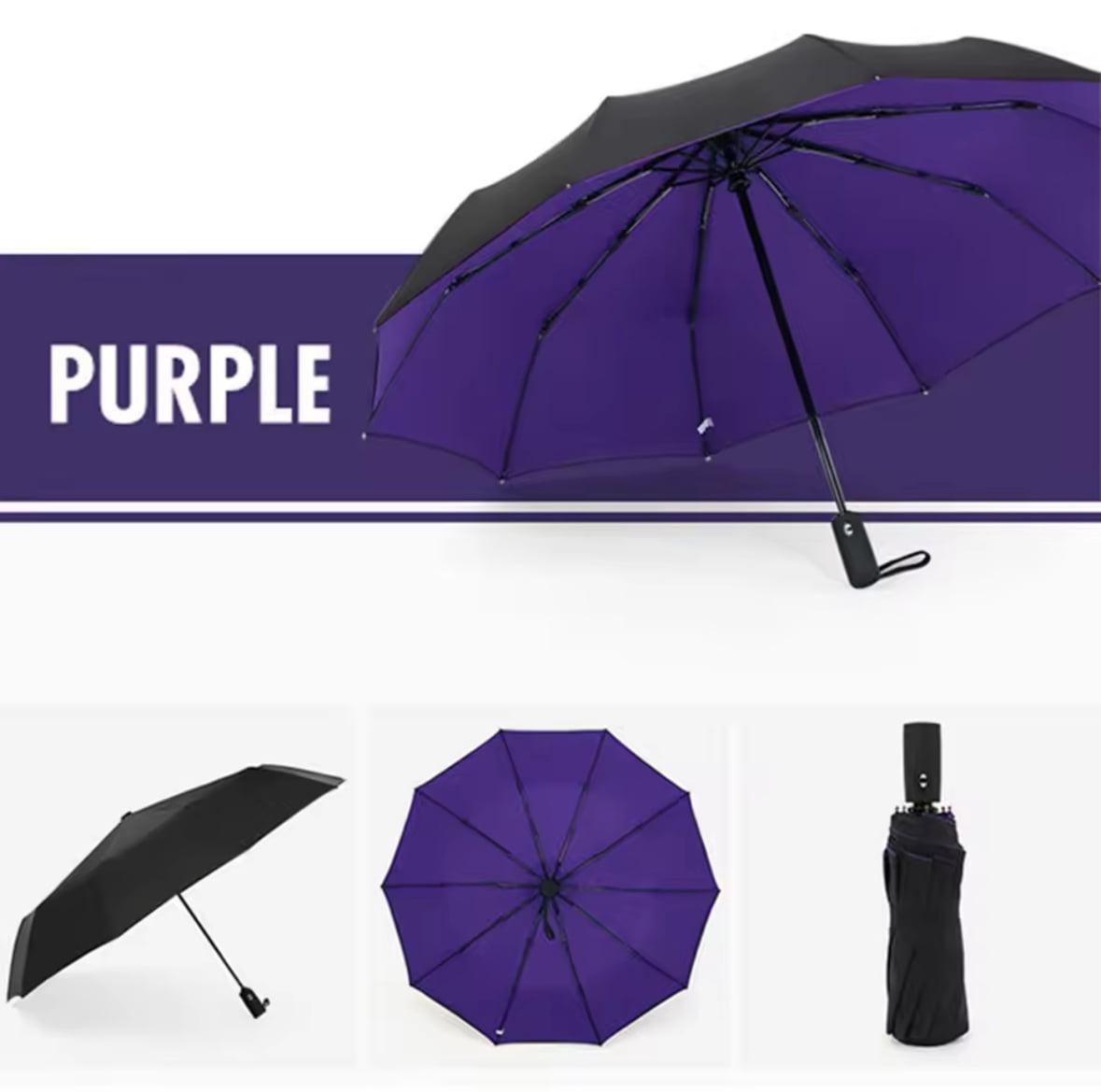 Automatic Umbrella Long Handle Extra Large Double Three Four Female ...