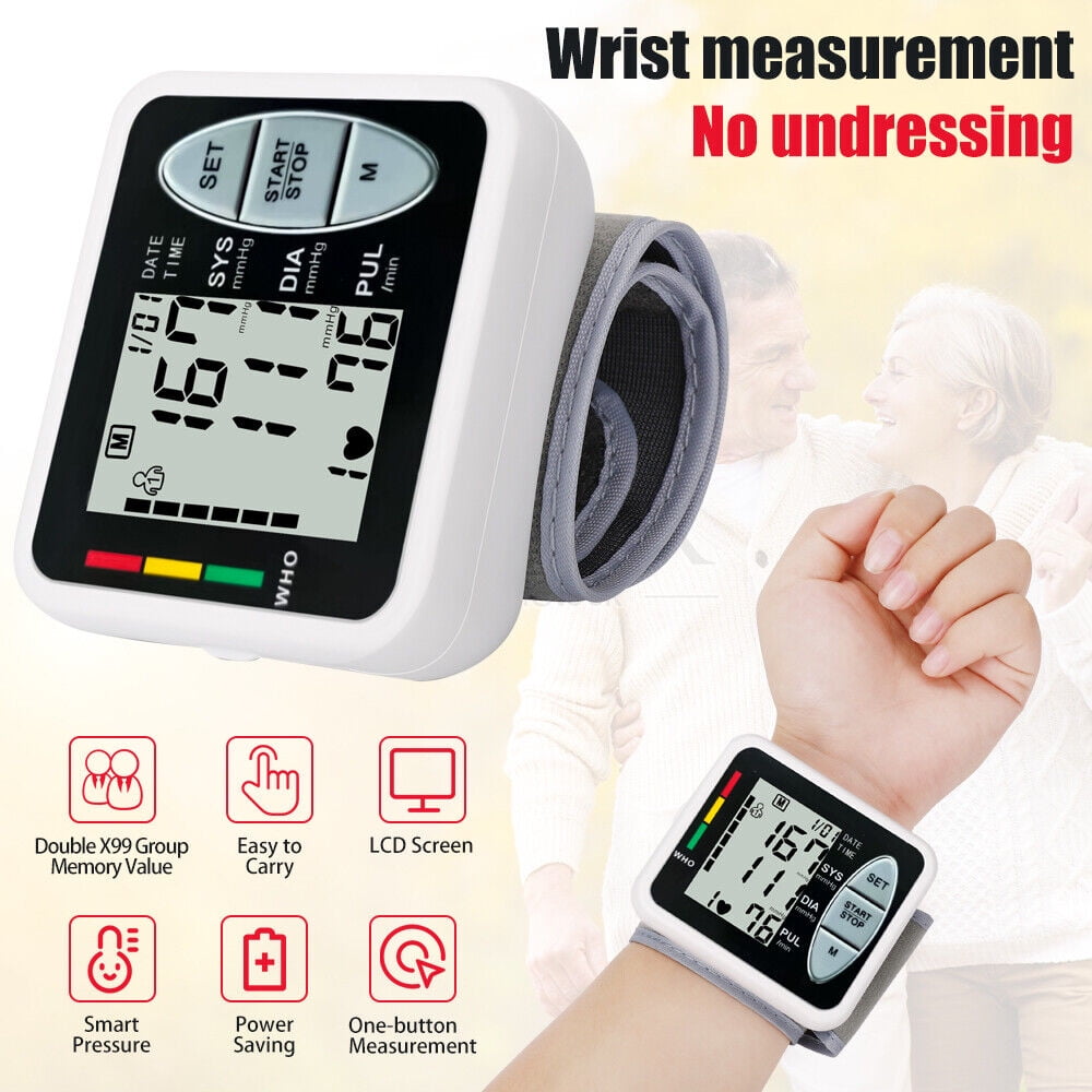 Automatic Upper Arm Blood Pressure Monitor Digital BP Cuff Pulse Rate ...