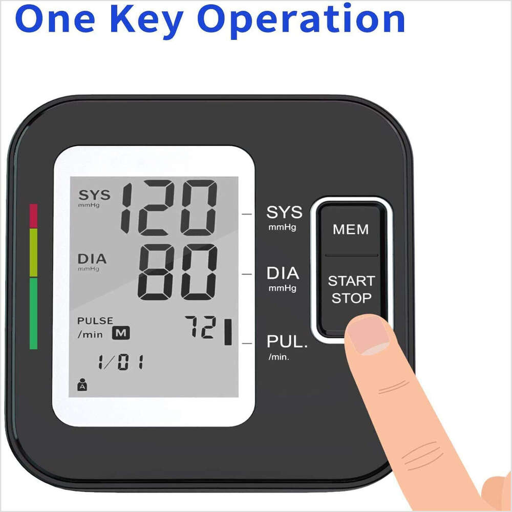 Automatic Upper Arm Blood Pressure Monitor Digital, Cuff, Pulse Rate ...