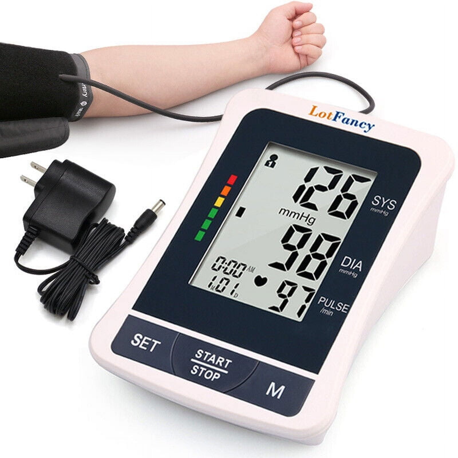 Automatic Upper Arm High Blood Pressure Monitor BP Cuff Heart Rate ...