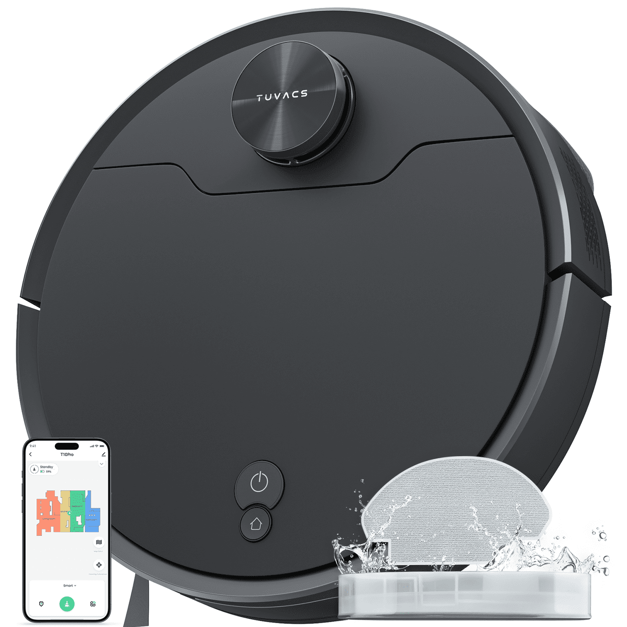 Automatic Vacuum Robot, 180 Mins Runtime, 6000pa Powerful Suction, Self ...