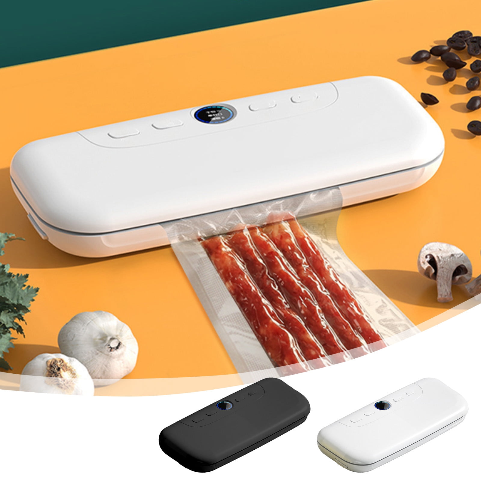 Automatic Vacuum Sealer Machine | Portable Mini Food Sealer | ABS Material | 50-60 kPa Vacuum ...