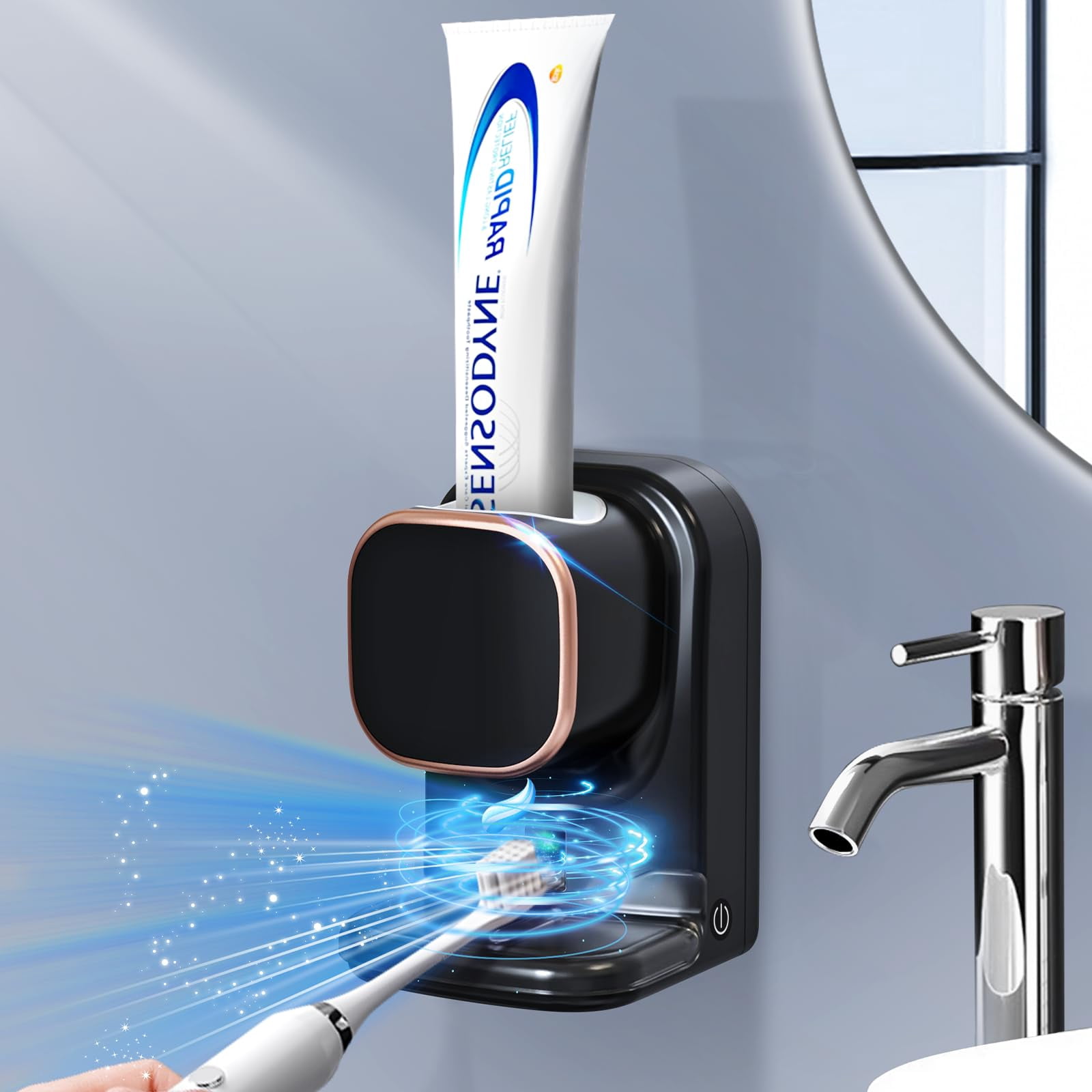Automatic Wall Mounted Toothpaste Dispenser for Bathroom - Electric No ...