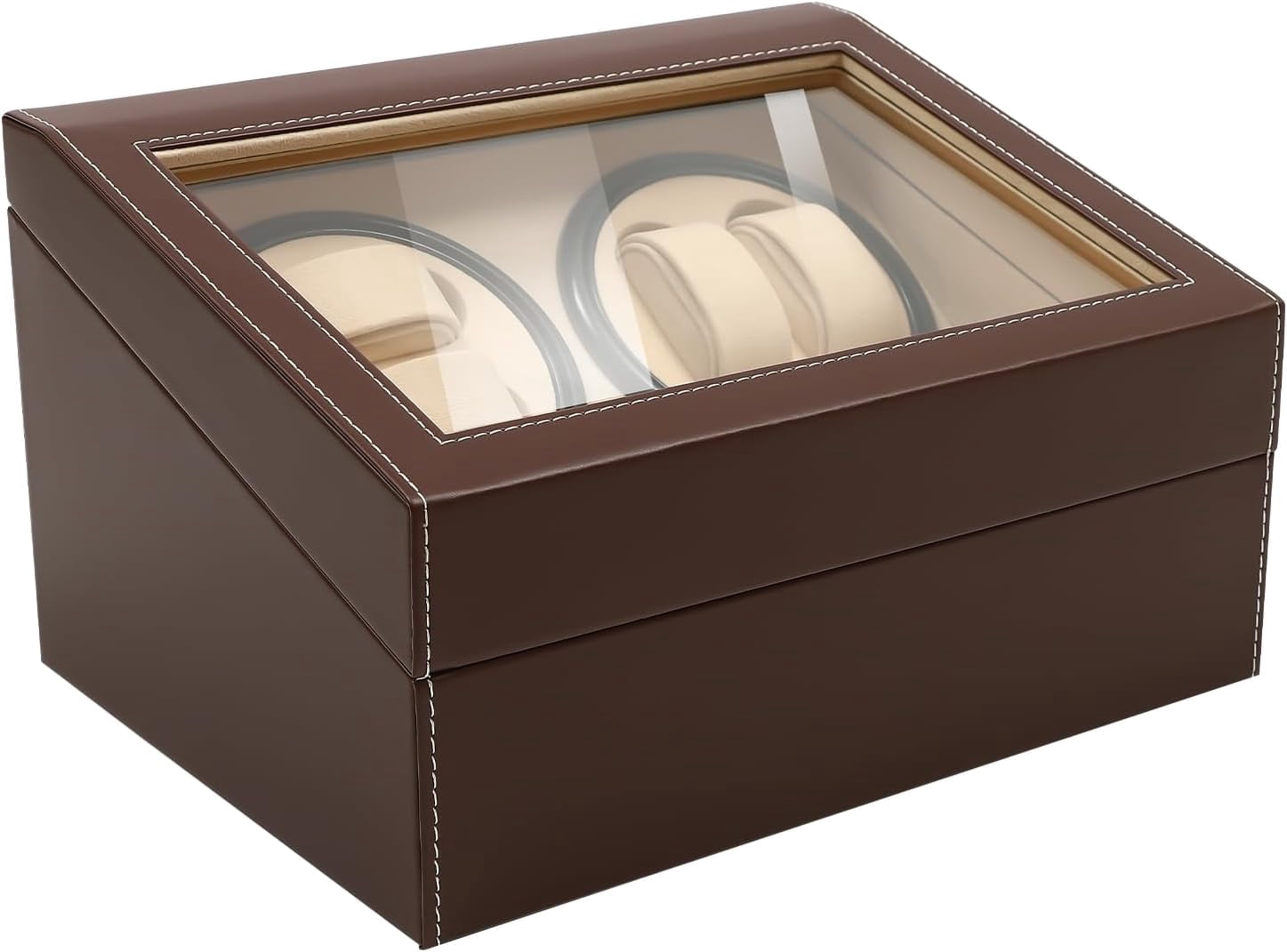 Automatic Watch Winder Box, Rotating 4+6 Automatic Rotation Leather ...