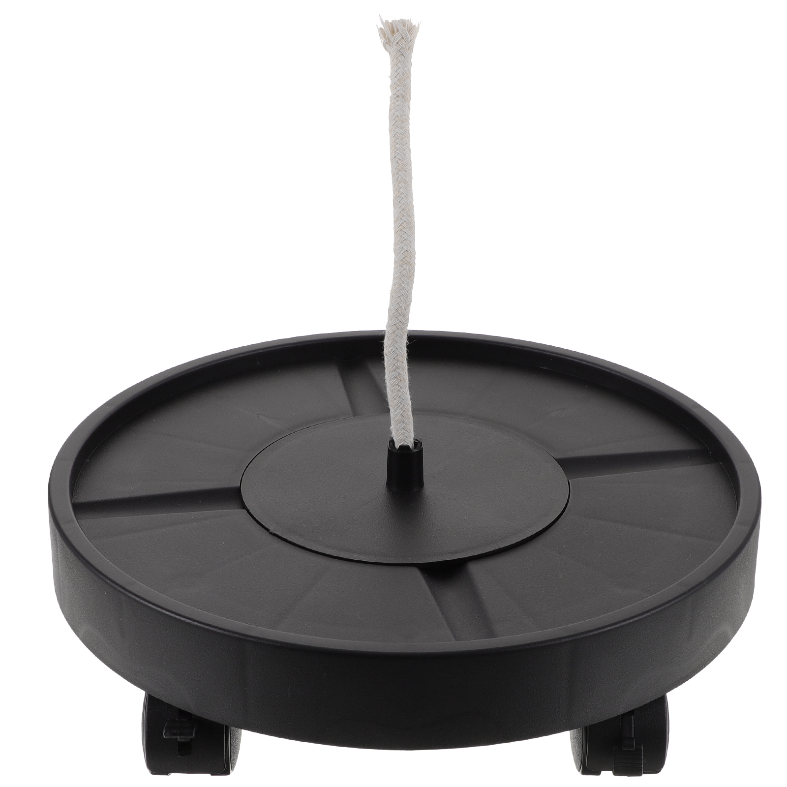 WRITWAA Decorative Round Plastic Flower Pot Tray with Rollers for ...