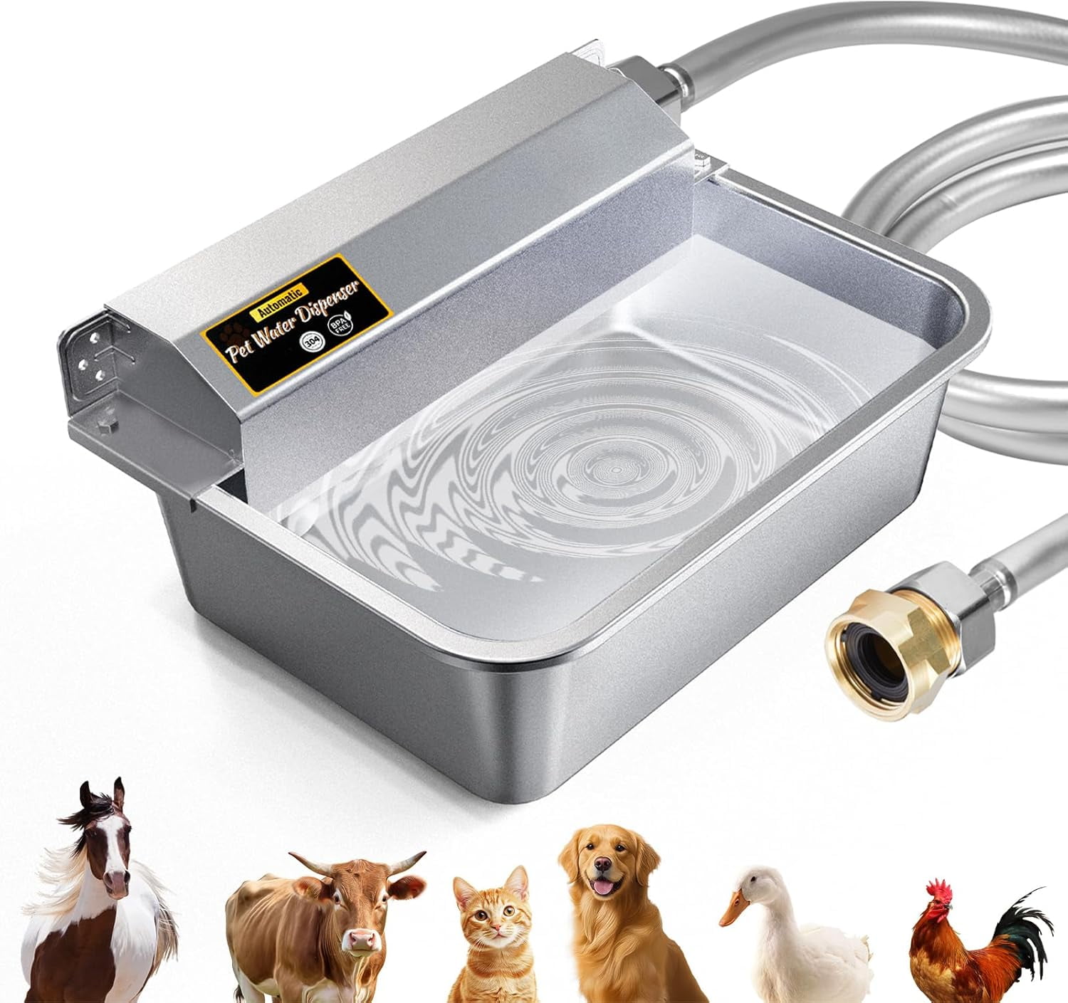 Automatic Water Dispenser for Dogs 2 Gallons, 304 Stainless Steel Dog ...
