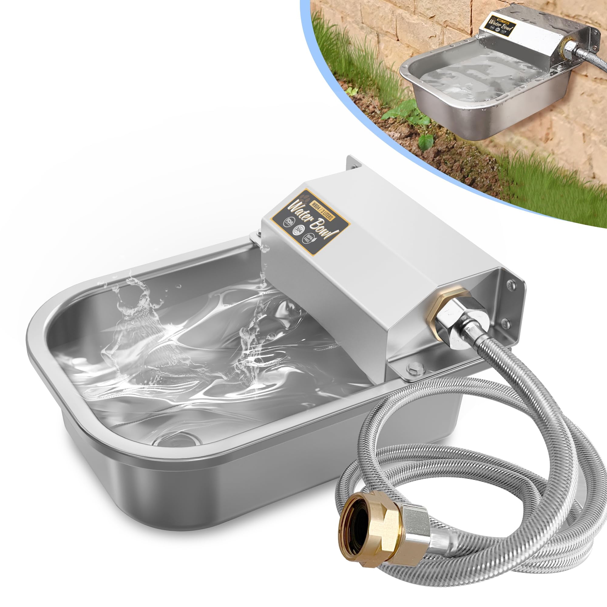 Automatic Water Dispenser for IRF13 Dogs, 3L /101 304 Stainless Steel ...