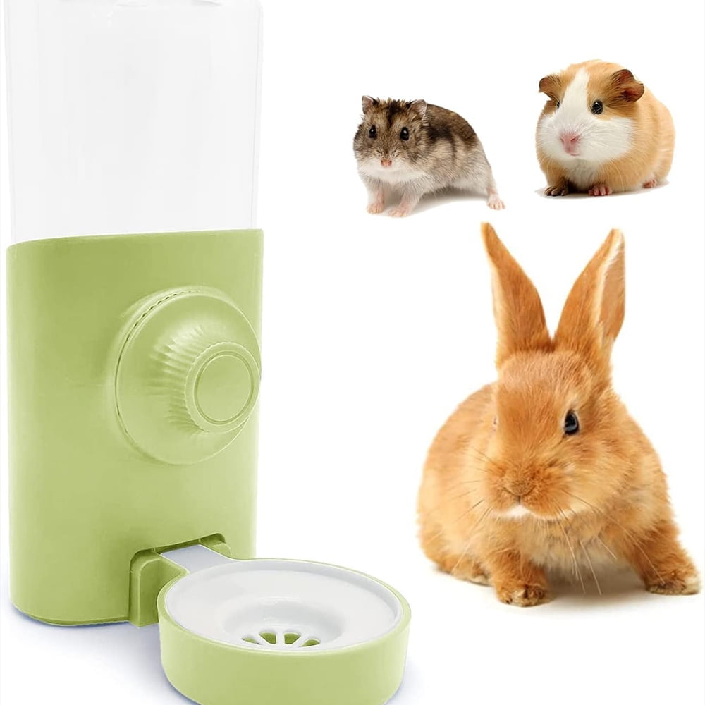Automatic Water Dispenser Rabbit [Green, 600ml] Hanging Drinking Bottle ...