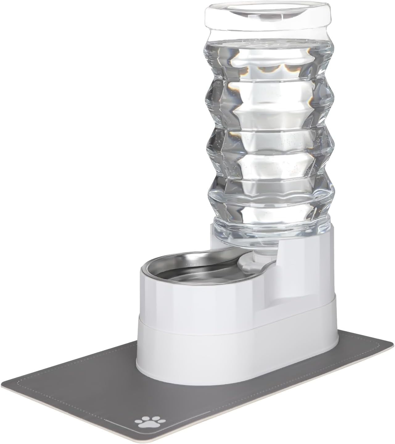 Automatic Water Feeder, Stainless Steel Pet Waterer with Waterproof Pad ...