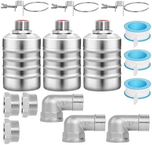 Automatic Water Level Control Float Valve 1/2" & 3/4", 3 Packs ...