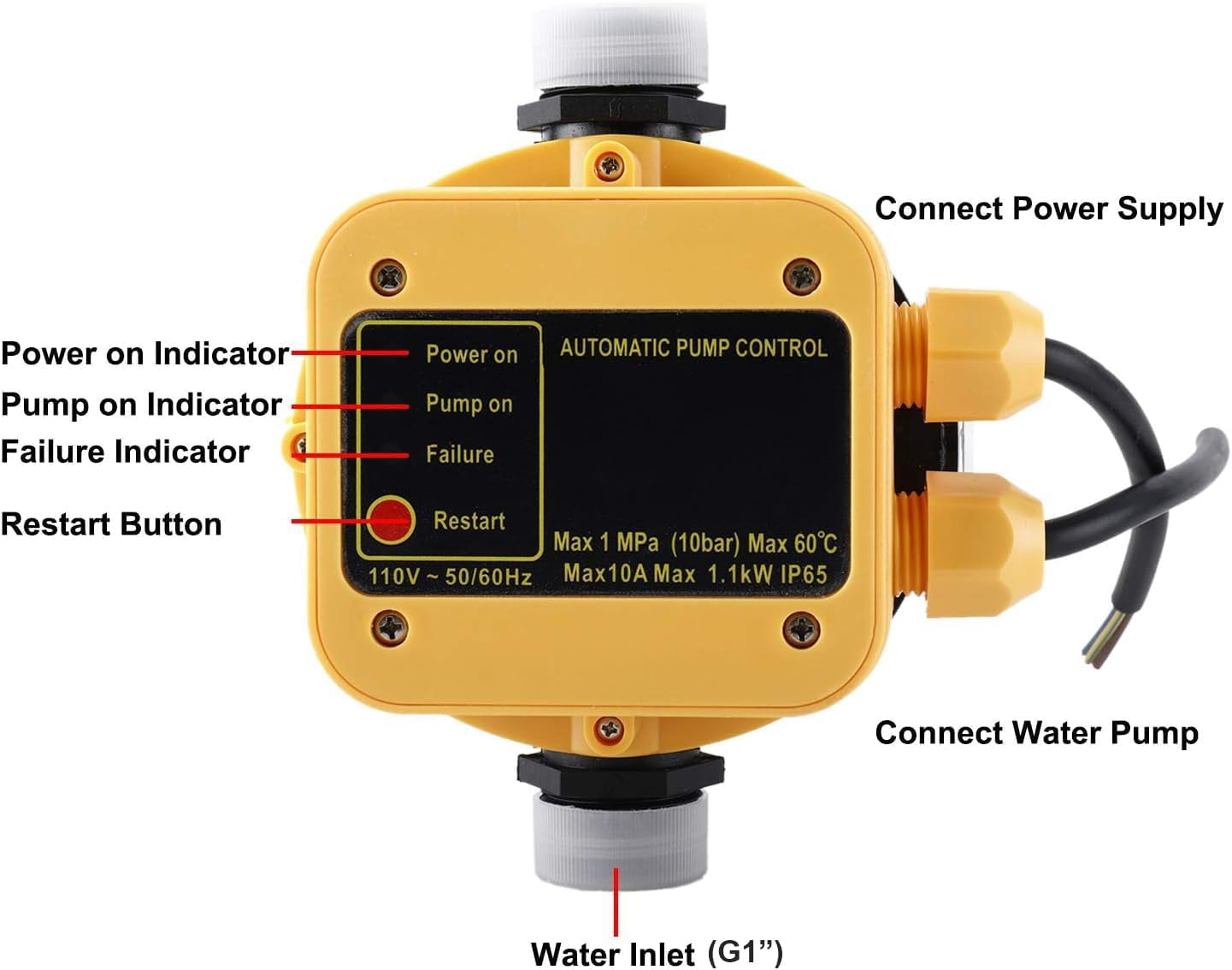 Automatic Water Pump Pressure Controller, 110V Automatic Water Pump ...