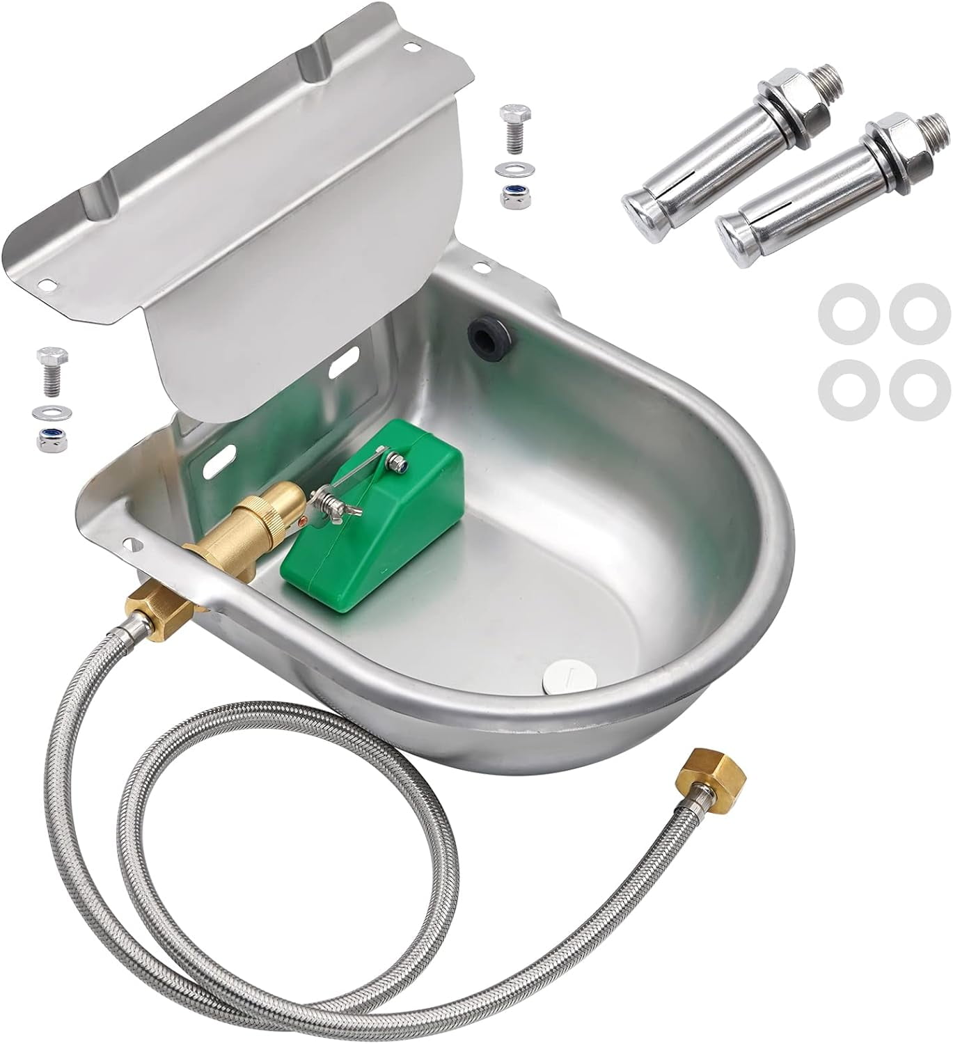 Automatic Waterer with Brass Float Valve Dog Water Bowl Dispenser ...