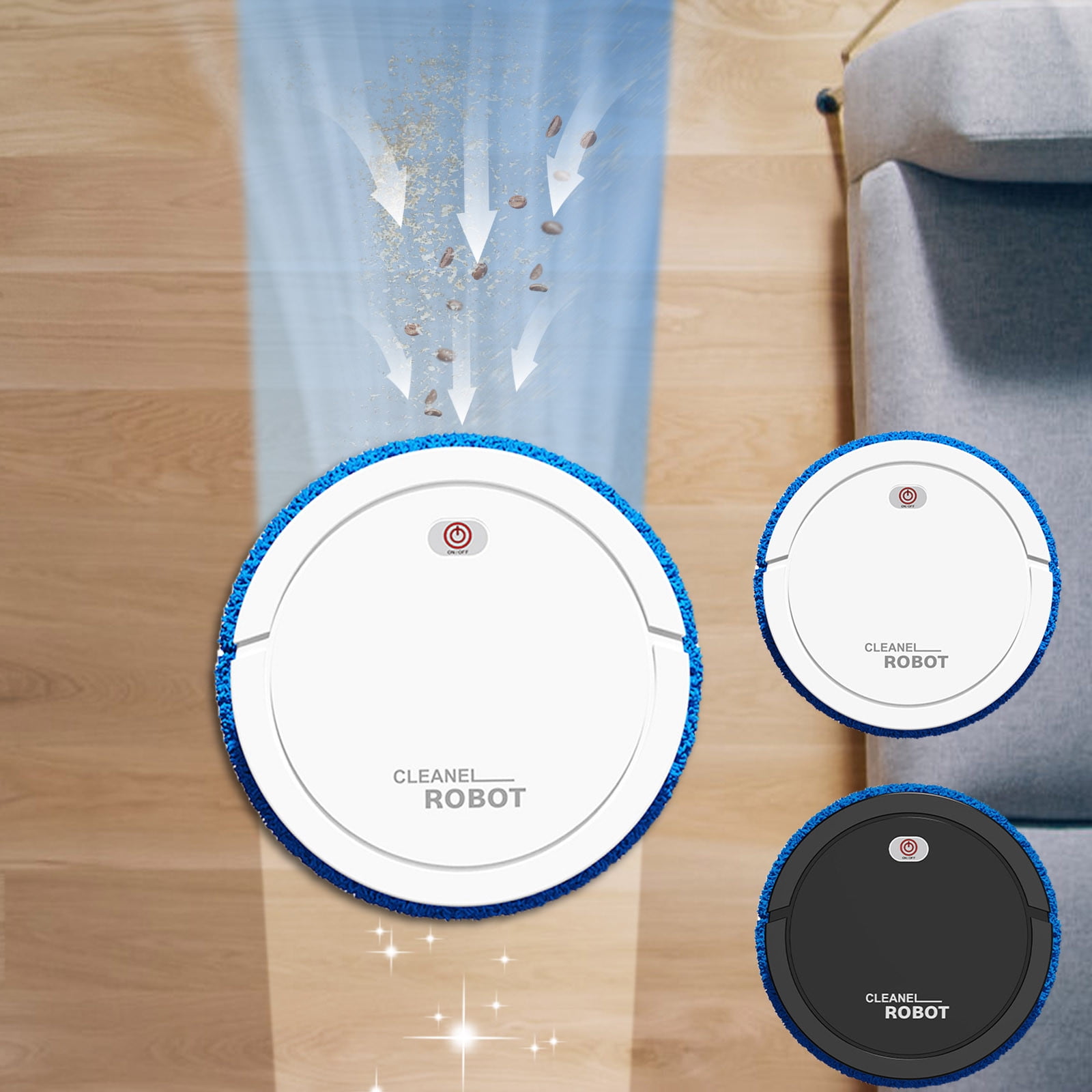 Automatic Wet Dry Floor Mopper, USB Rechargeable, 2000mAh Battery ...