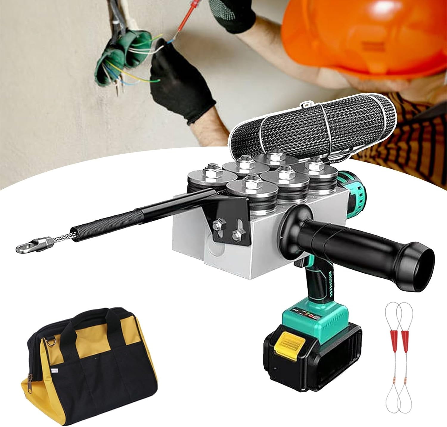 Automatic Wire Stringing Machine-30m Steel Wire Lead,Electric Hidden ...