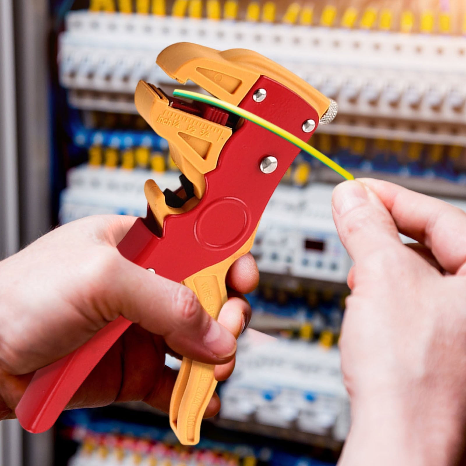 Automatic Wire Stripper and Cutter - Self-Adjusting 0.2-6.0mm Range, Plastic Steel Body with ...