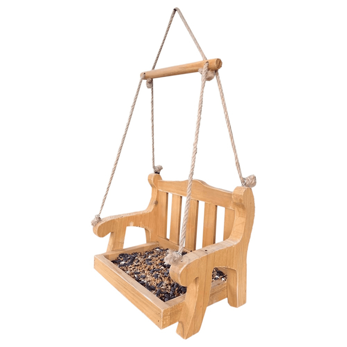 Automatic Wood Feeder Bird Hanging Pet Chair for Balcony Villa Garden ...